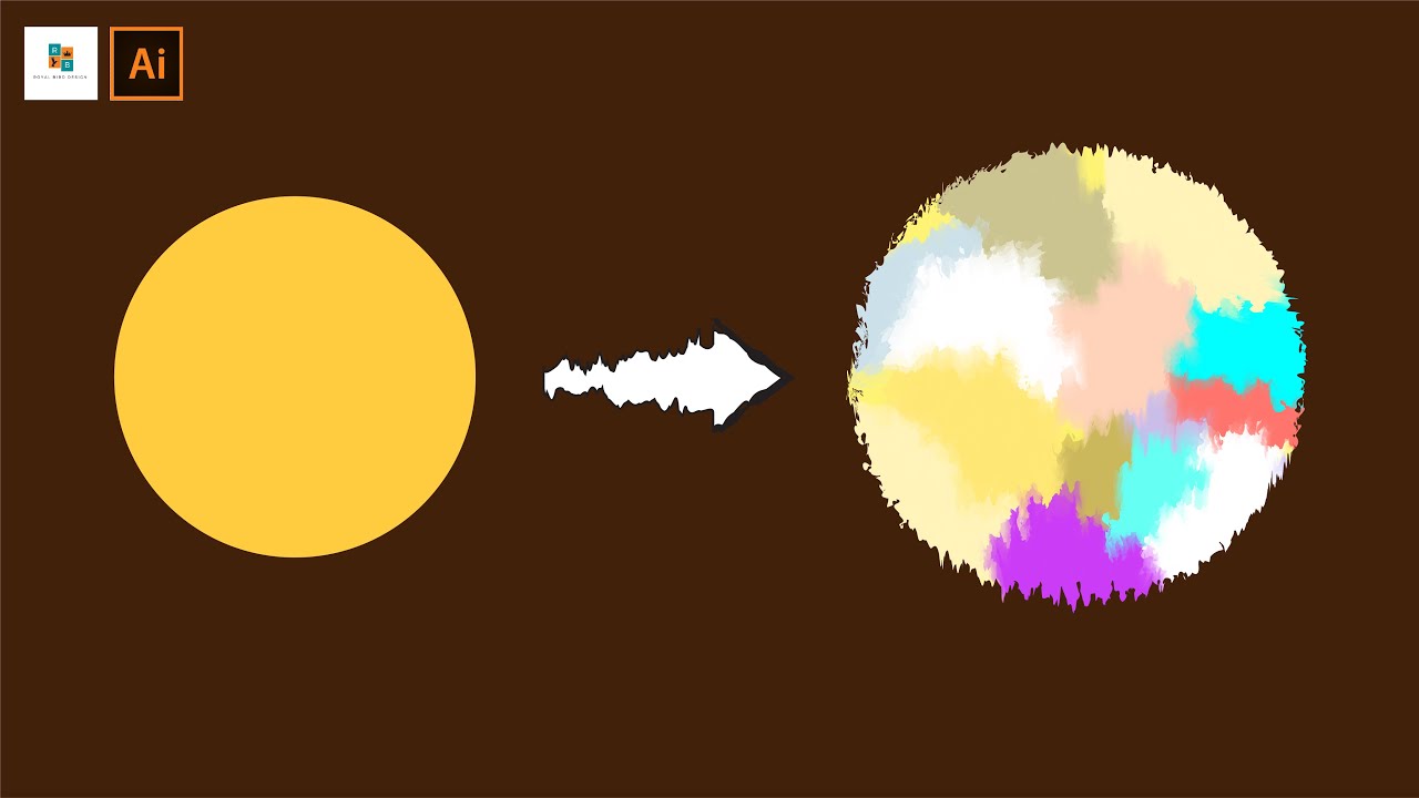 Create a vector watercolor fill in Illustrator | Circles | 022