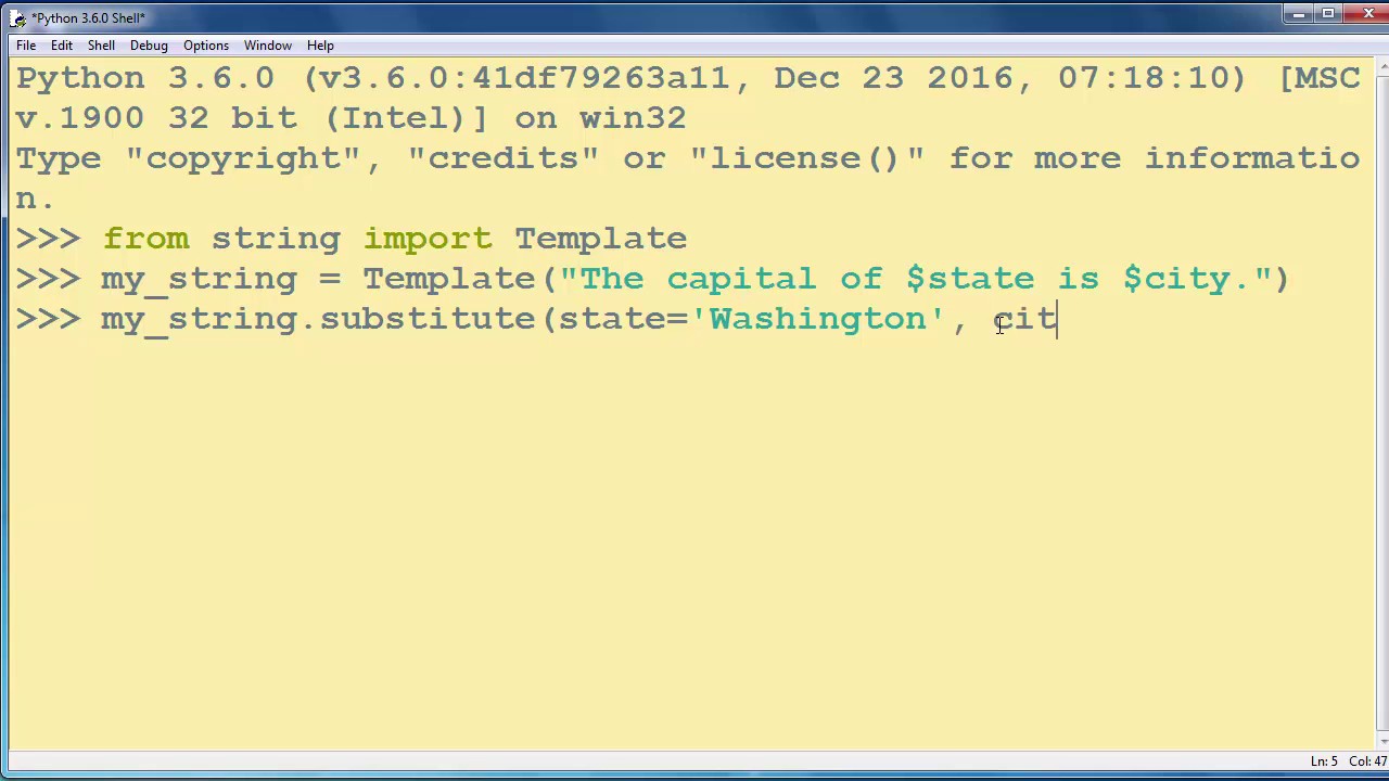 How to Format String with String Template in Python programming language