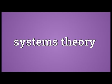 Systems theory Meaning