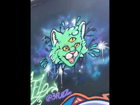 Art wall in Dallas text as also please do know it’s got flashing lights!