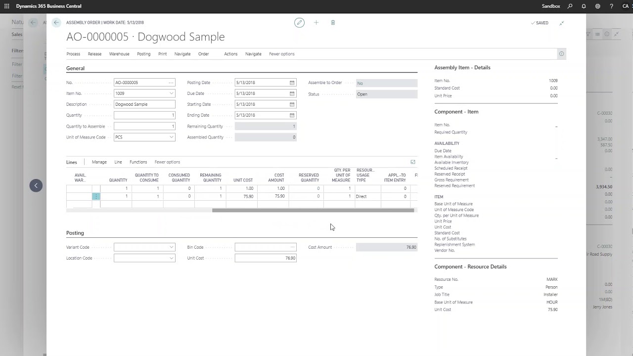 How to Process an Assembly Order