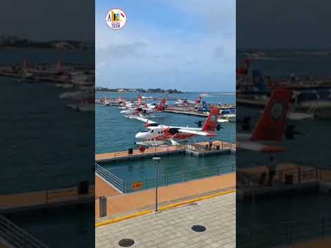 Experience the Breathtaking Views of Maldives Sea Plane Terminal from Ground Level #seaplane #shorts