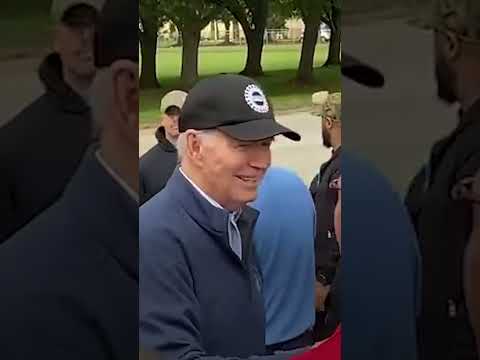 Biden Greets UAW Workers on Picket Line in Michigan