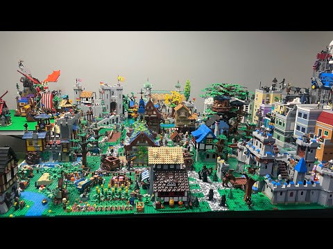 Overview of my Giant LEGO Medieval village