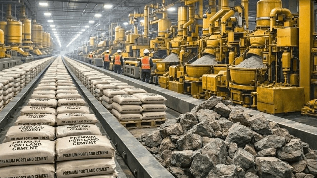 How Cement is Made: Inside the World’s Largest Cement Factory (Full Process)