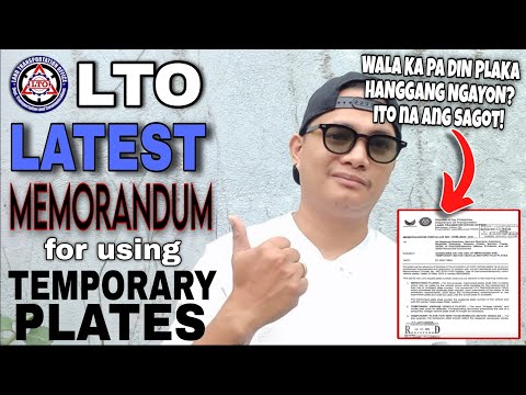LTO Latest Memorandum for using TEMPORARY or IMPROVISED PLATES | LTO Guidelines