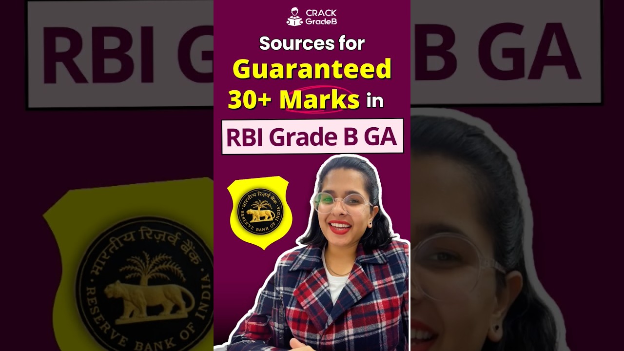 🚀 Sources for Guaranteed 30+ Marks in RBI Grade B GA! 🚀