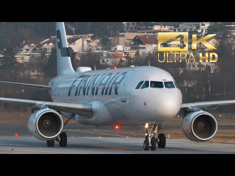 (4K) Arrival Compilation Innsbruck Airport Finnair Transavia TUI fly Boeing 737 Airbus LOWI INN