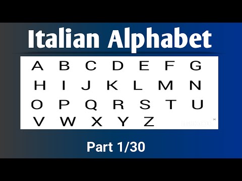 Italian Alphabet| Part 1