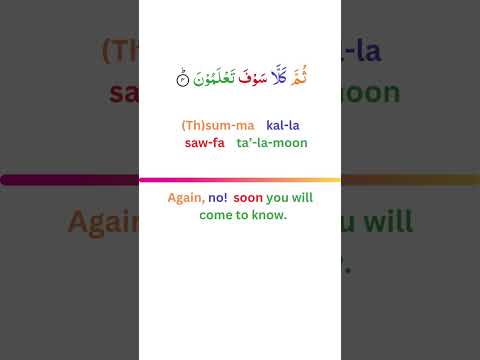 Surah At Takathur English Translation and transliteration #shorts #quran #shortvideo