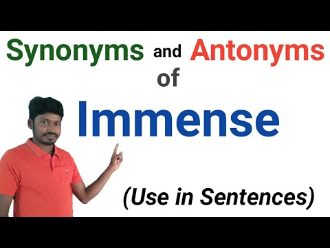 Synonyms and Antonyms of IMMENSE || Meaning of IMMENSE || Synonyms and Antonyms for competitive exam