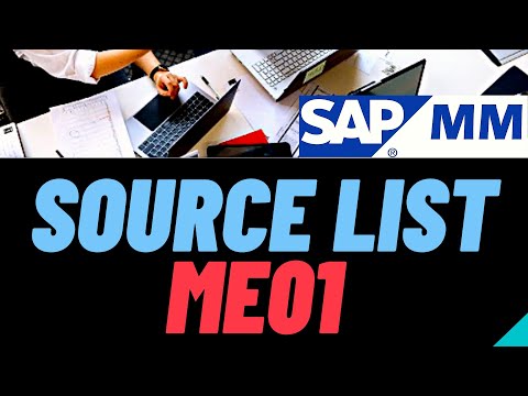 SAP MM | ME01 Tcode | Source List in SAP | Tcode ME01 | How to create Source List | Source List ME01