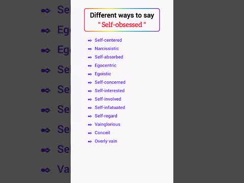 Alternative Ways To Say "Self - Obsessed" In English // Synonyms @EnglishEmporium3 #shorts #learn
