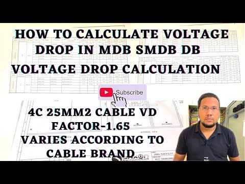 How to calculate voltage drop | Voltage drop calculation in Mdb Smdb and Db