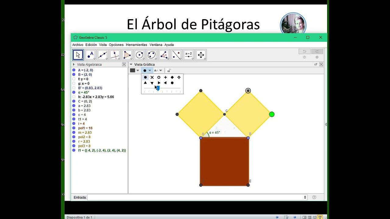 Fractal  Árbol de Pitágoras