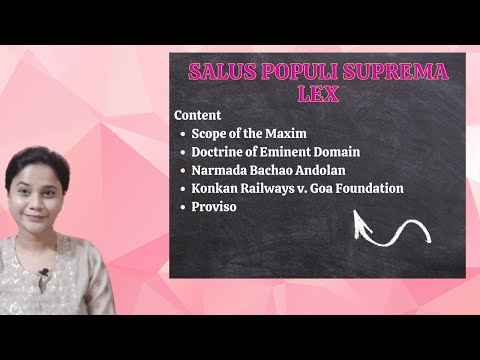 Salus Populi Suprema Lex | Welfare of the People is the Highest Concern| Land Acquisition|LLB Notes