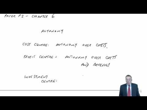 CIMA P2 Divisional Performance Measurement - Divisionalised structures