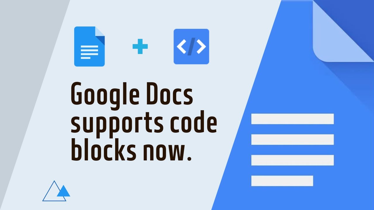 Google Docs supports code blocks now.
