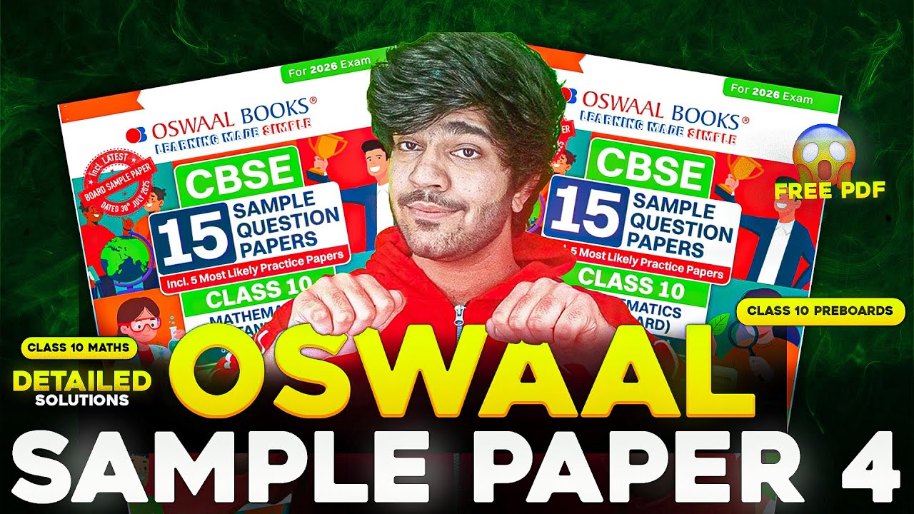 Oswaal Sample Paper 4 Solutions | Class 10 Maths | Class 10 Live | Boards 2025-2026 | Gourav Bhaiya