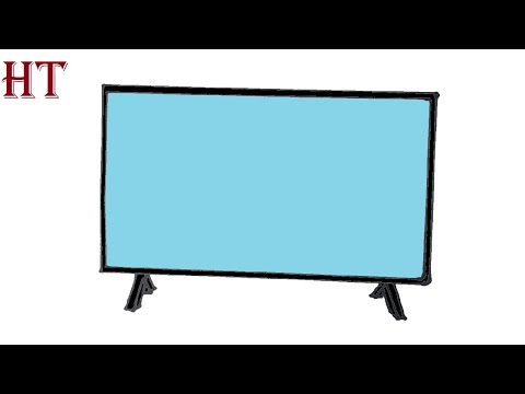 How to draw a TV Step by Step – I'm Youtuber – Follow my videos to ...