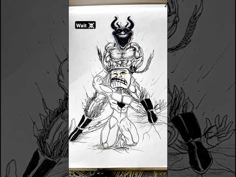 Goku ☠️ Friza Speed Drawing StickMan 😳#shorts #anime #drawing #goku #dragonball
