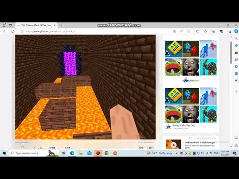 Playing Parkour Block 2 on Y8 Games(1/9/2024)