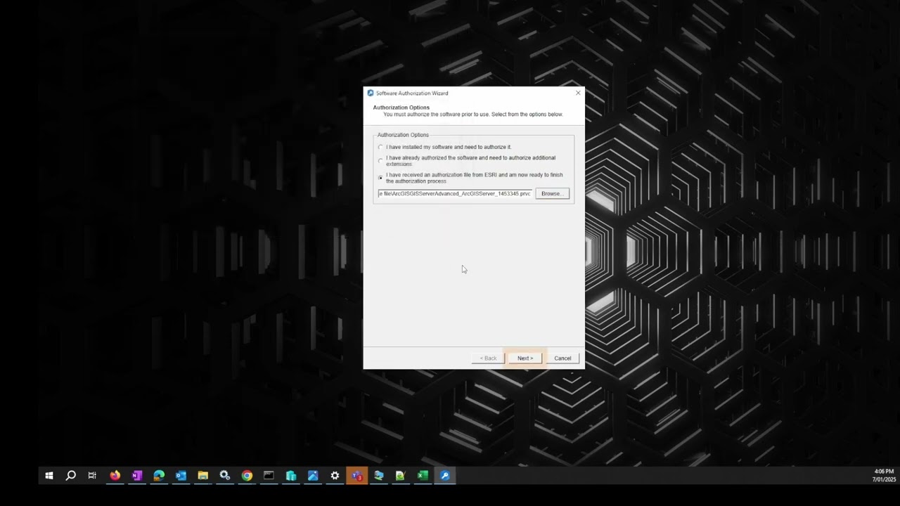ArcGIS Enterprise: How to authorise ArcGIS GIS Server using a license file (online)