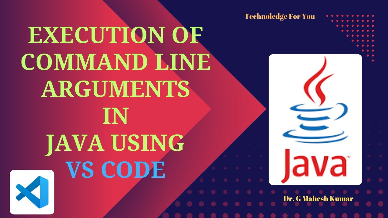 EXECUTION OF COMMAND LINE ARGUMENTS IN JAVA USING VS CODE