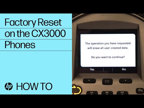 How to do a factory reset on the CX3000 Phones | HP Support
