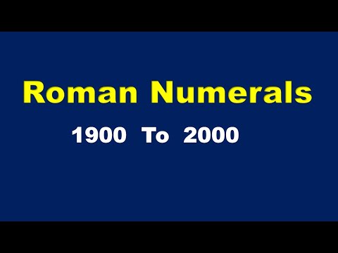How To Write Roman Numbers Fro 1900 To 2000 | Roman Numbers from 1900 To 2000