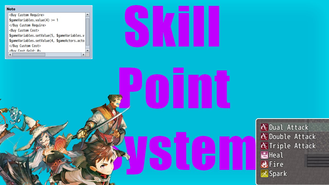 RPG Maker MV - Tutorial - Skill Point System