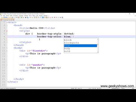 Learn border top color in CSS Hindi - Mind Luster