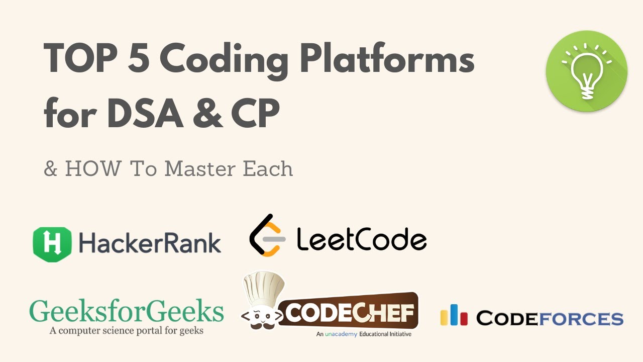 Top 5 Coding Platforms | How to Master Each | Hackerrank Codechef Leetcode GFG Codeforces | DSA CP