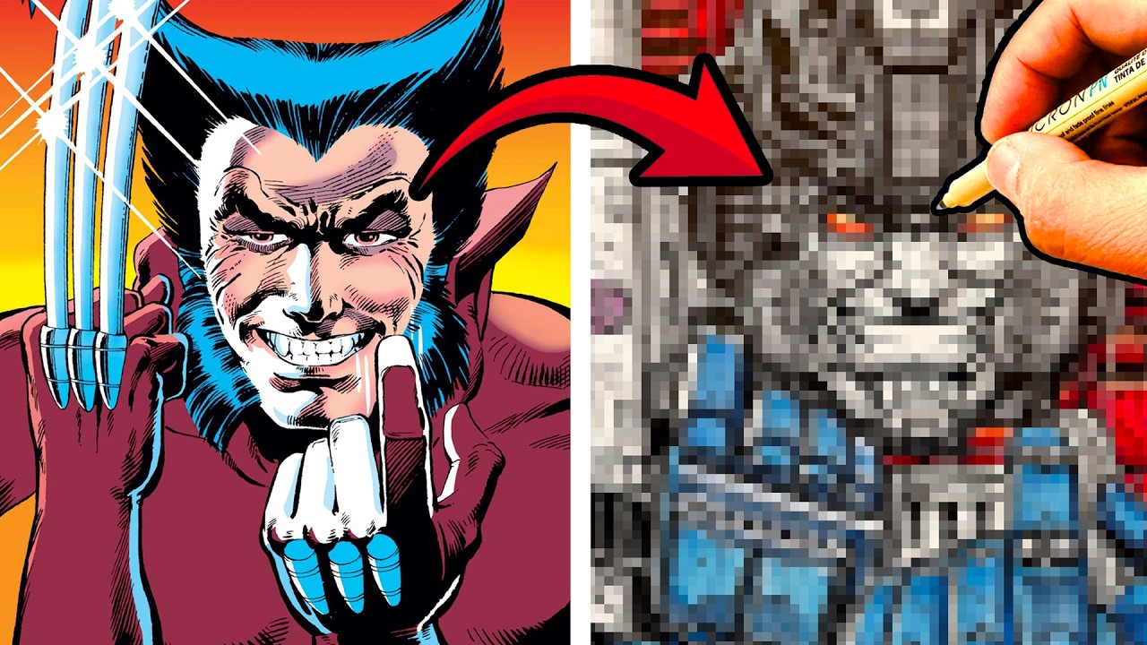 MARVEL ARTIST redraws FAMOUS COMIC COVERS with TRANSFORMERS?  Frank Miller's WOLVERINE #1 !