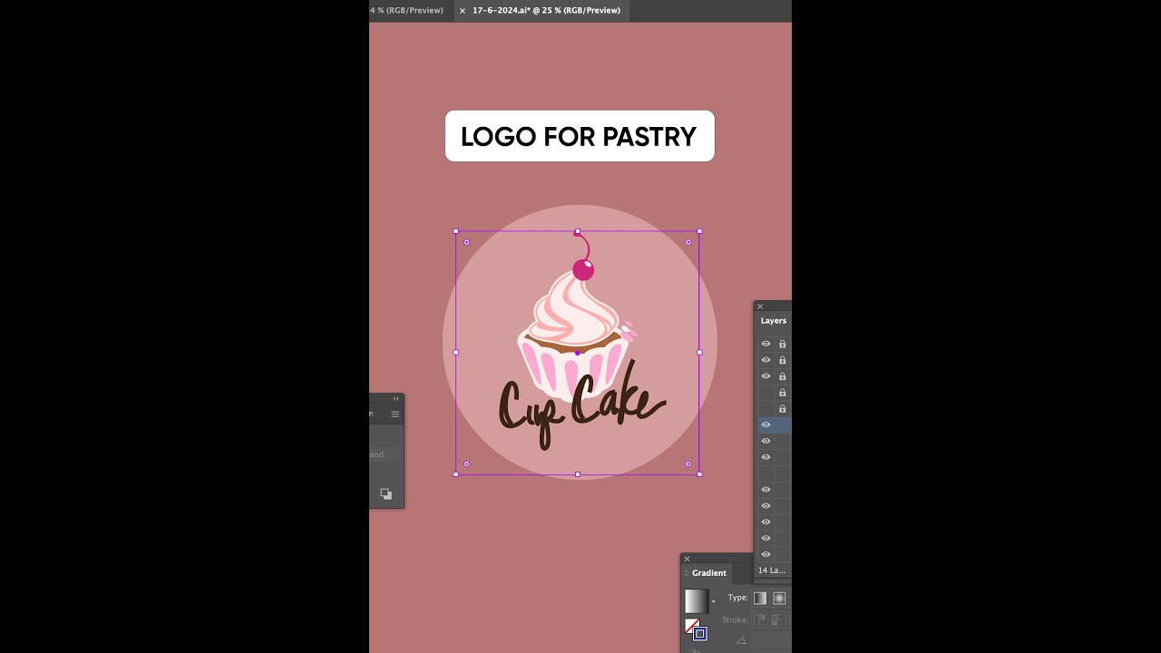 A Logo design process for pastry bakery business
