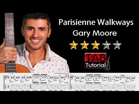 Parisienne Walkways by Gary Moore | Fingerstyle Guitar Tutorial + Sheet & Tab