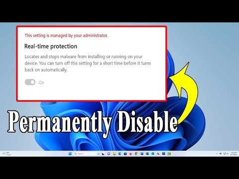 How to Permanently Disable Windows Defender Real Time Protection on Windows 11.