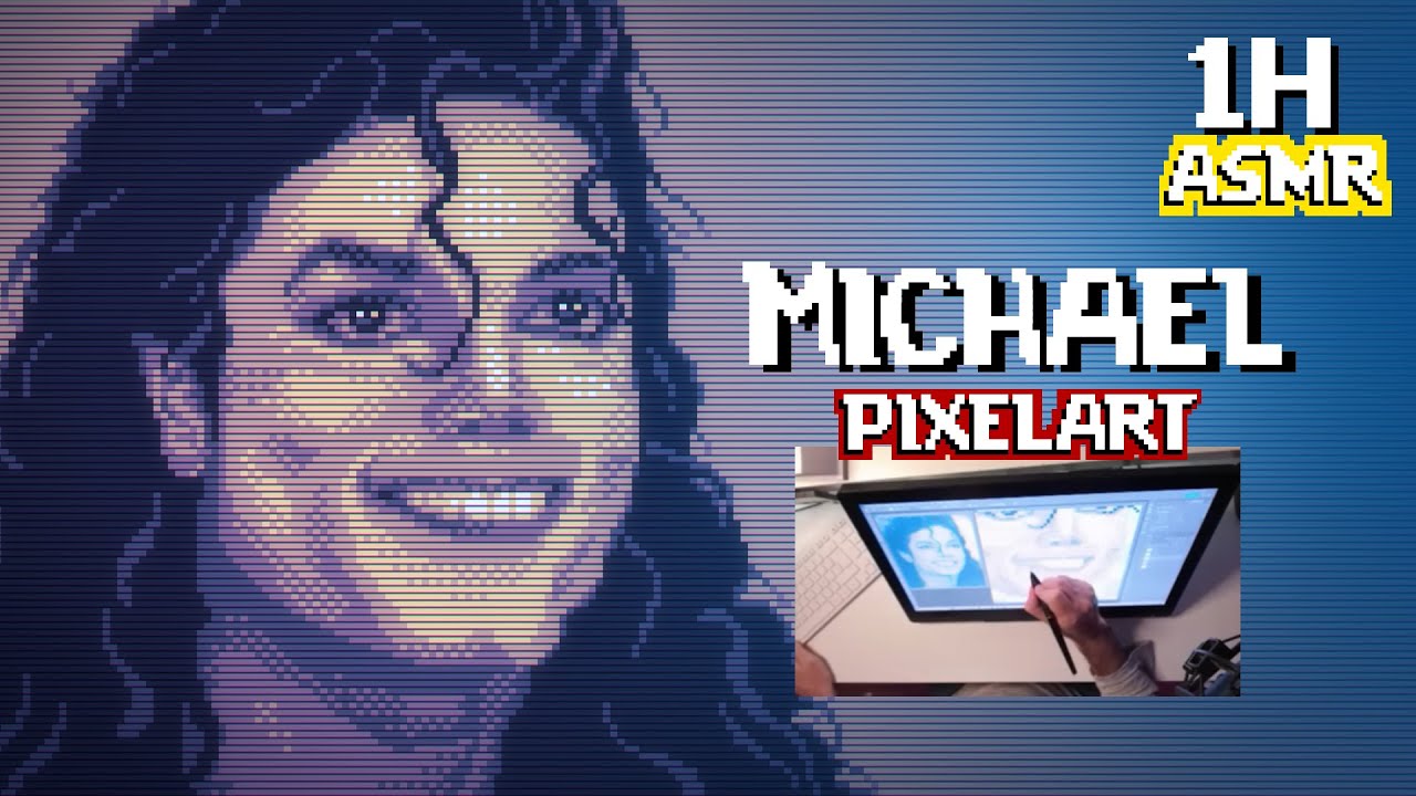 🎨🎧 Retratando a Michael Jackson en pixelart [ASMR]
