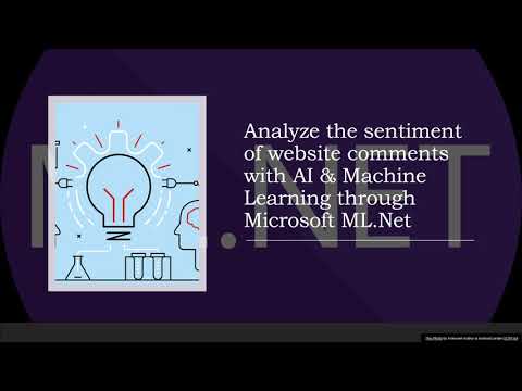 Learn Analyze the Sentiment of Website Comments in ASP NET Core 3 1 Web App using Model Builder ...