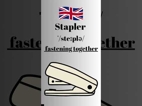 How to Pronounce Stapler in English British Accent #learnenglish #learnenglishtogether