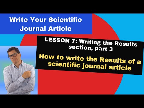 How to write the Results of a scientific journal article