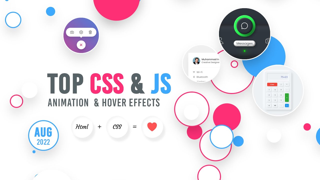 Top CSS & Javascript Effects | August 2022 @OnlineTutorialsYT