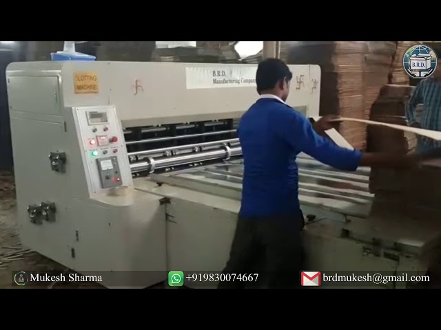 Paper Corrugated Carton Box Machine - Four Bar Rotary Creasing ...