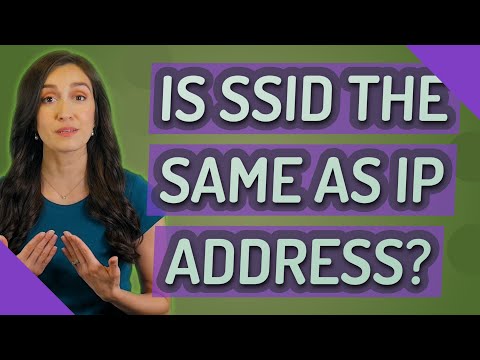 Is SSID the same as IP address?