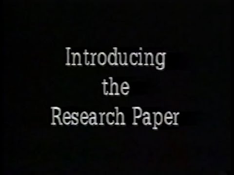 Read, Write and Research #1: Introducing the Research Paper
