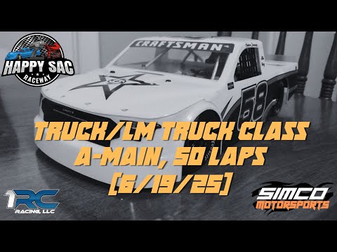 Happy Sac Raceway (Tuscaloosa) - 6/19/25 - 1RC Racing - Truck Class - A-Main
