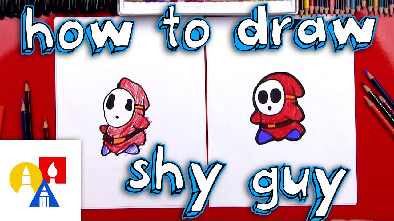 How To Draw Shy Guy From Mario!