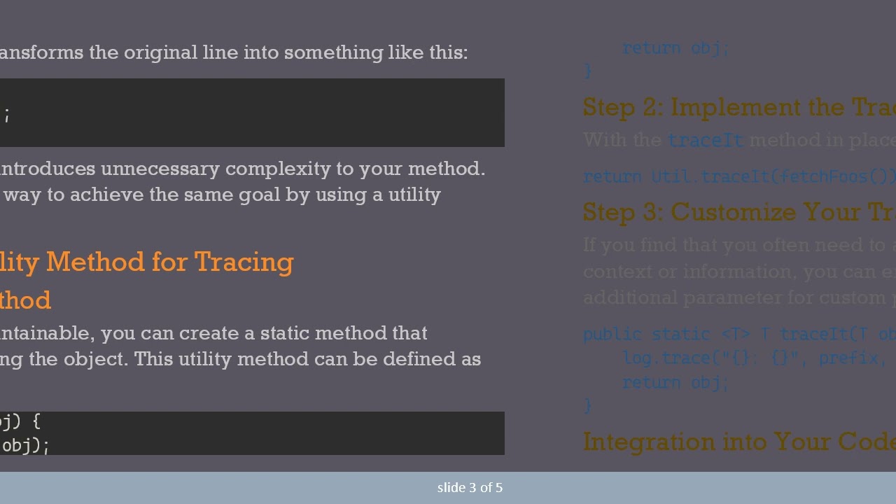 How to Optimize Return Lists for Debugging in Java