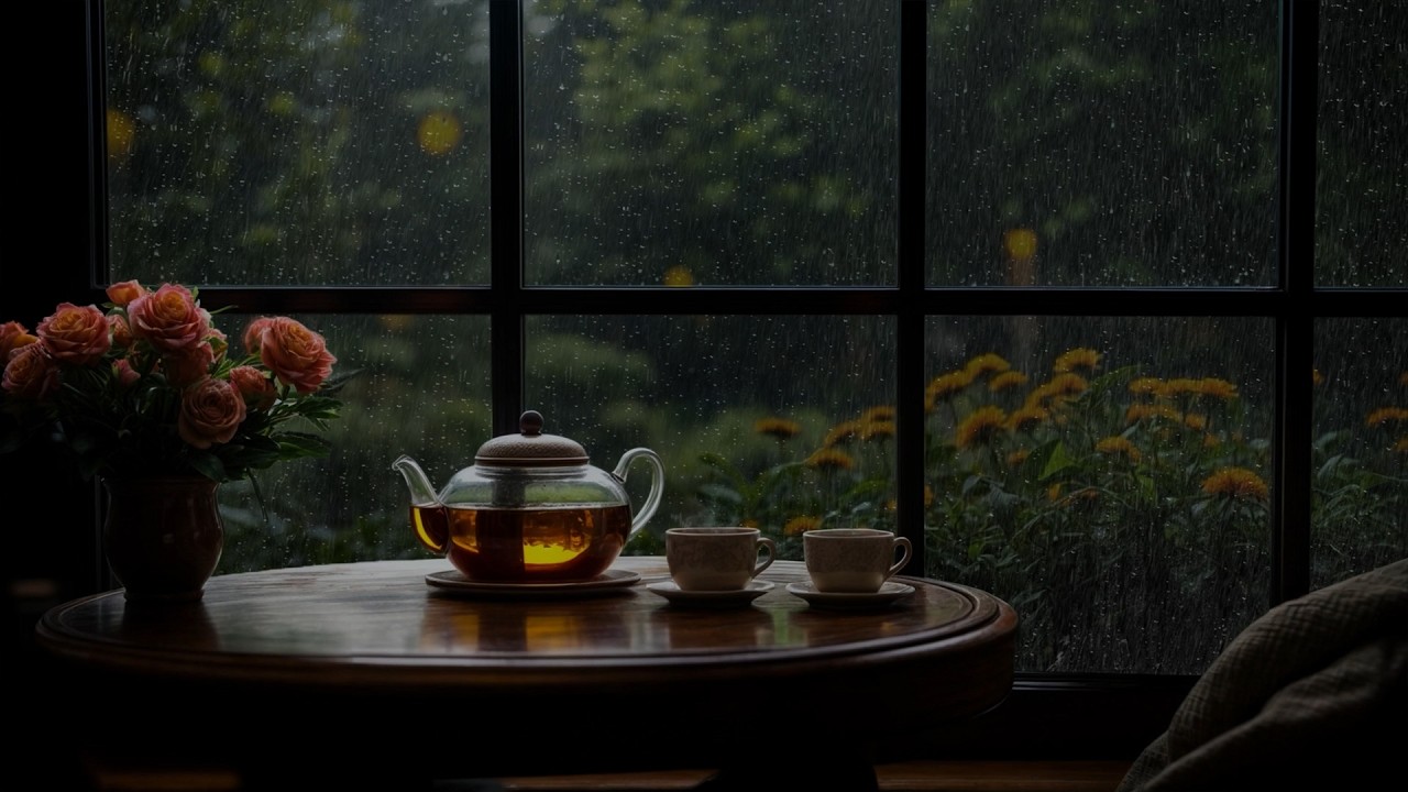 Rainy Tea Reflection ☕🌧️ Quiet Window Moments for Slow Living, Deep Thinking & Emotional Reset