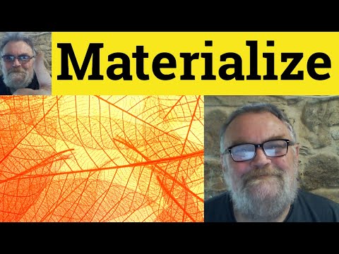 😎Materialize Meaning - Materialize Defined - Materialise Examples Materialize Definition Materialize